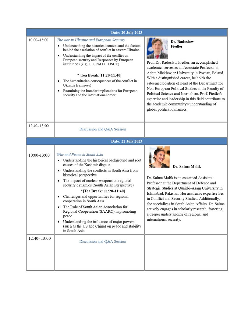 Summer Course 2023 (CPS-101) 17th – 28th July 2023 - Centre for ...