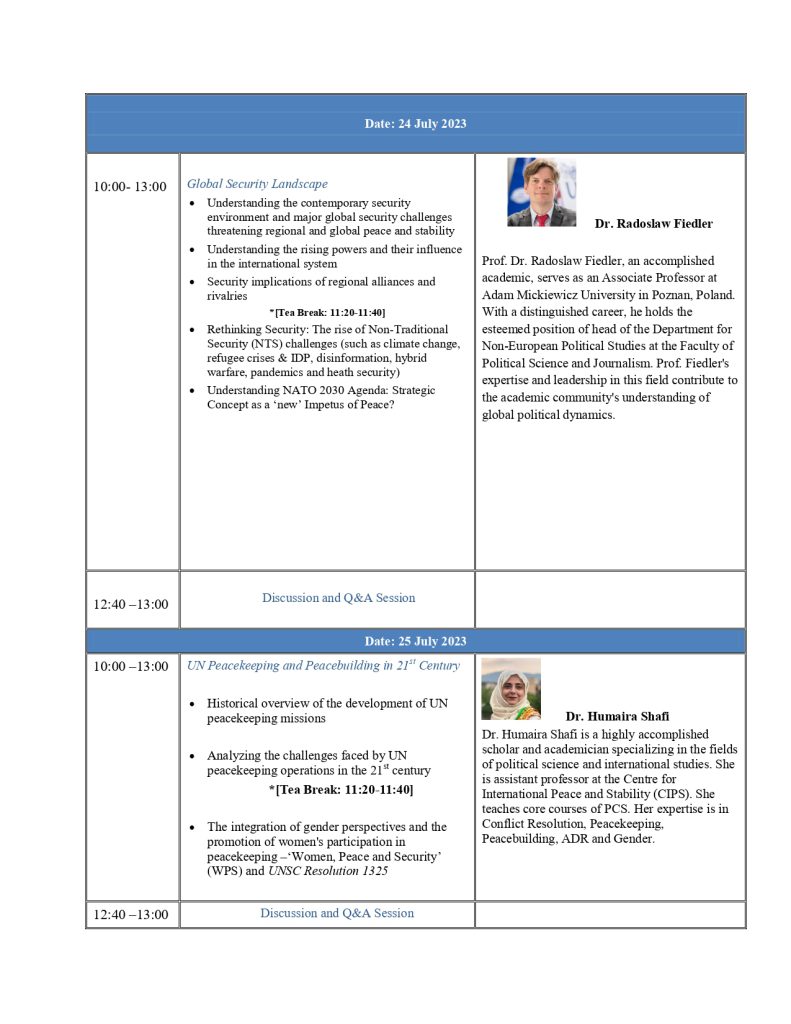 Summer Course 2023 (CPS-101) 17th – 28th July 2023 - Centre for ...